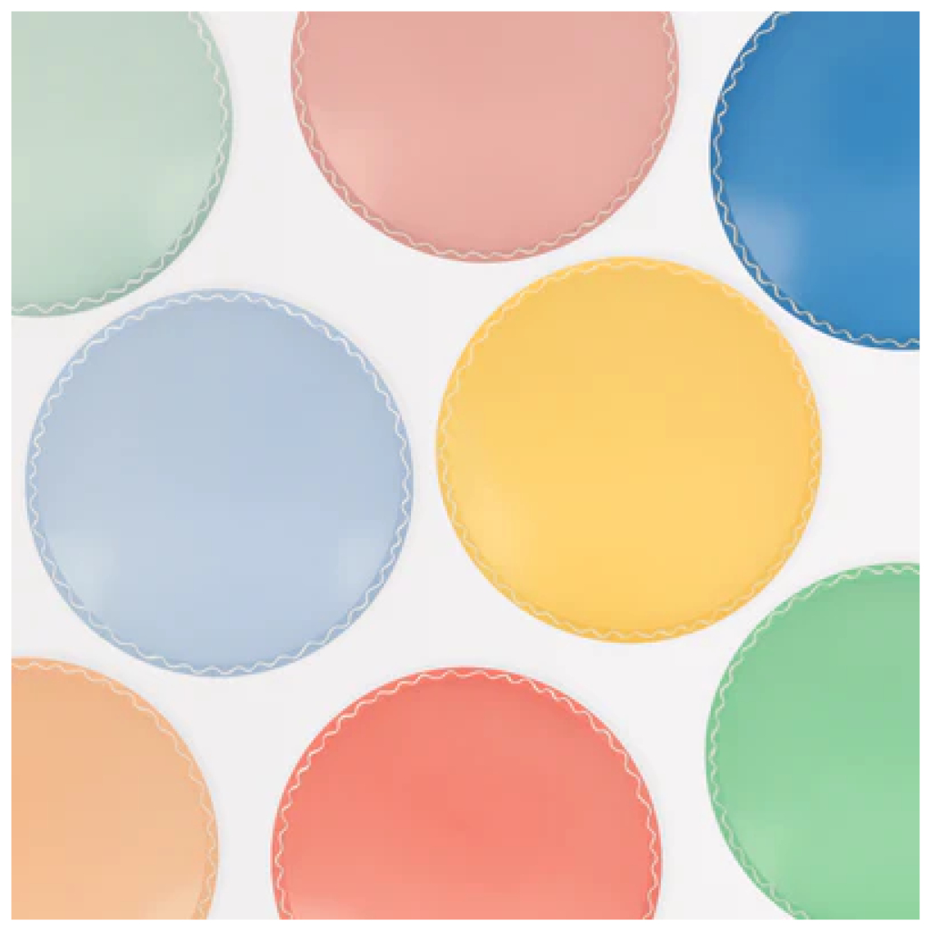 Mixed Colour Wavy Plates - Harri & Eve